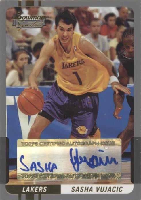 2004-05 Bowman Signature - Sasha Vujacic #100 Numbered to 50 /50 (AU ...