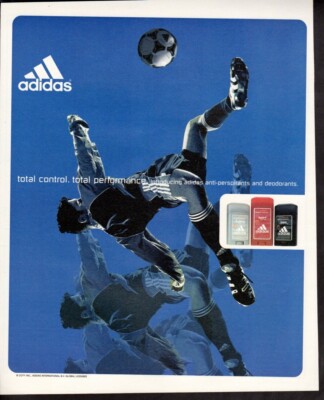 print ad advertisement Hair Adidas anti-perspirant deoderant soccer ...