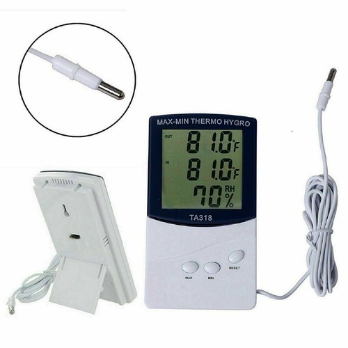 Digital Thermometer Hygrometer In/Outdoor Temperature Humidity Tester ...