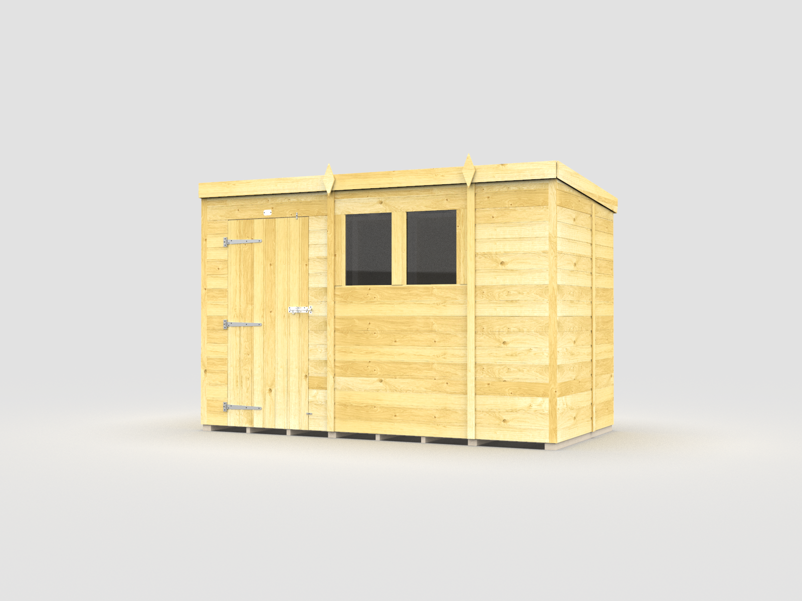 Total Sheds 10x5 12x5 14x5 Pent Pressure Treated Shiplap Shed Fast ...