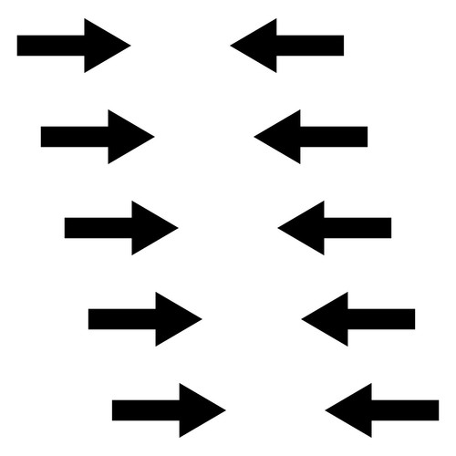 10 Sticker Arrow 5cm Wide Black River Direction Tattoo Film ...