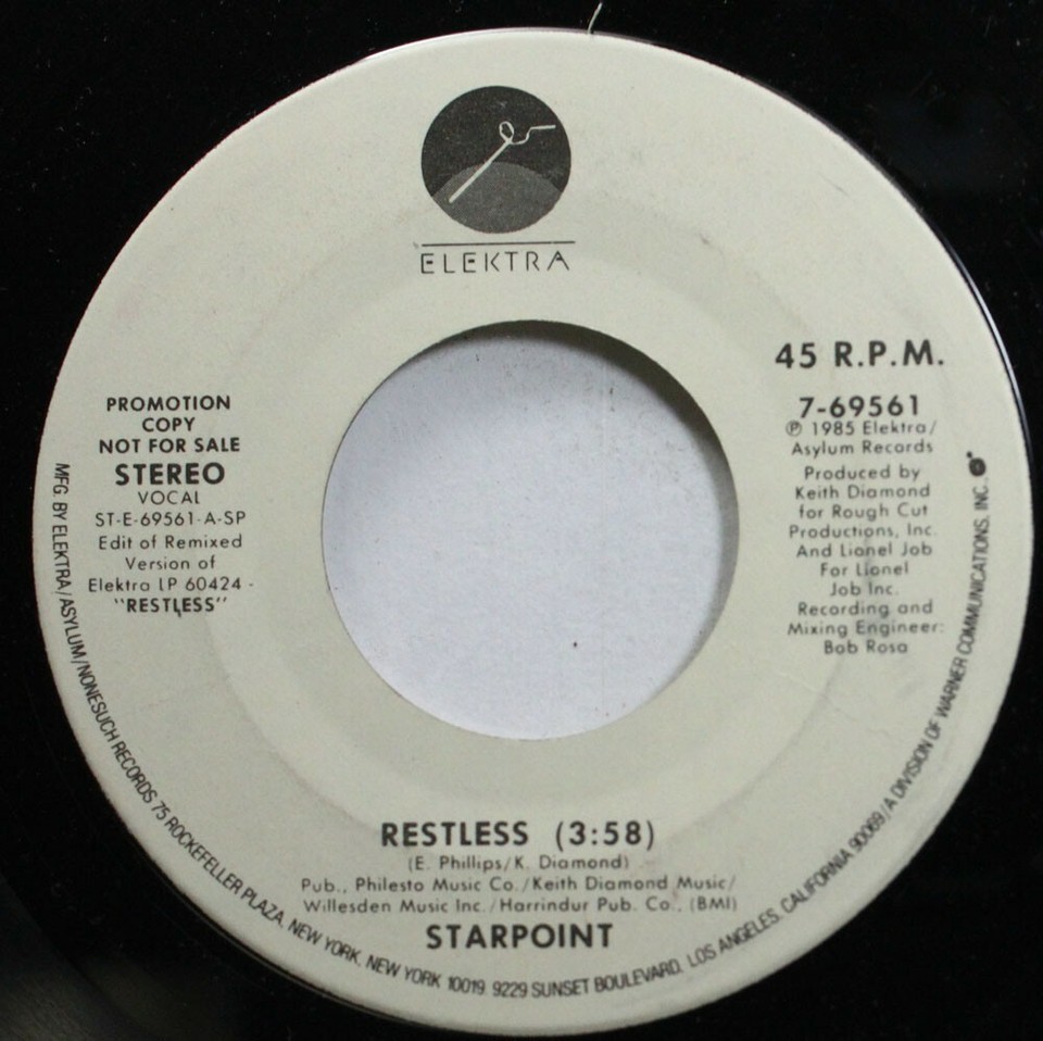 Soul Promo Nm! 45 Starpoint - Restless / Restless On Elektra | eBay