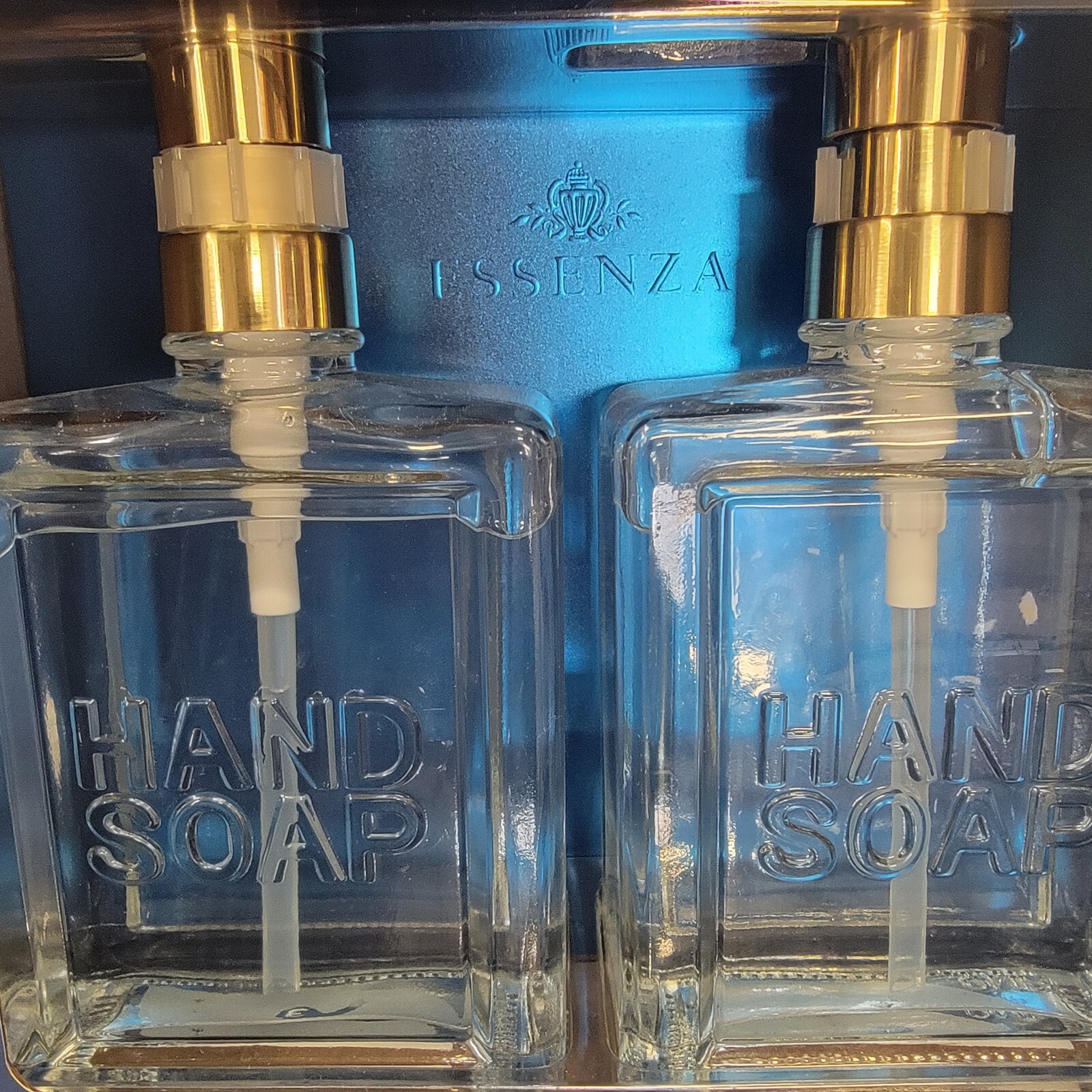 Essenza 2PK Aqua Citron Liquid Hand Soap PREMIUM GLASS!! NEW (16.9 fl ...