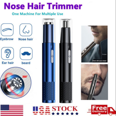 Men Electric Ear Beard Nose Hair Trimmer Eyebrow Mustache Remover ...