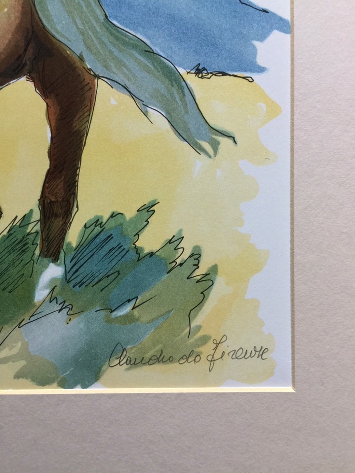 Claudio from Florence (Dominici) lithograph Buttero 35x25 signed ...