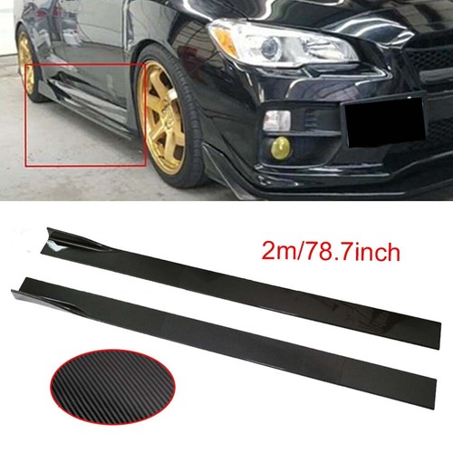 78.7" Carbon Fiber Side Skirts Extensions Rocker Panel Lip For Subaru ...