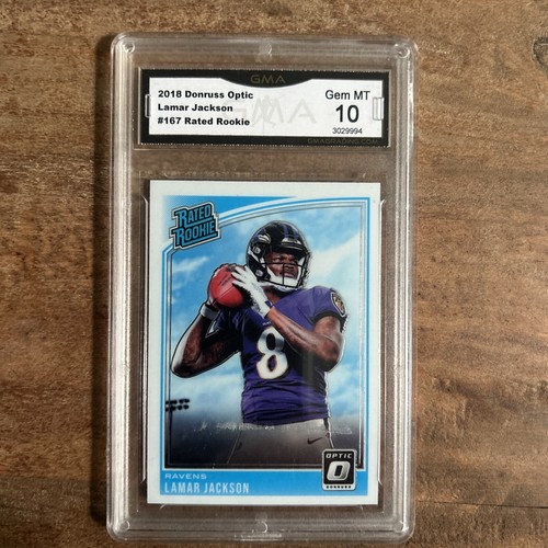 2018 Donruss Optic - Rated Rookie #167 Lamar Jackson (RC) Gem MINT 10 ...