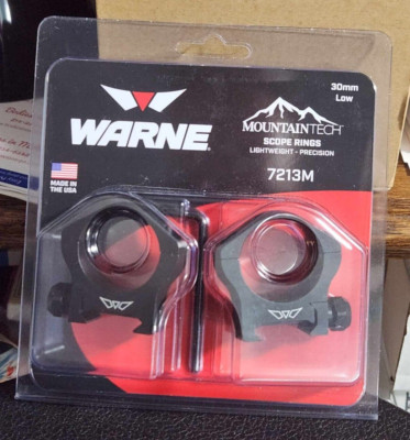 Brand New Warne MountainTech Scope Rings Lightweight 30mm Low 7213M - NIP 656813105342 | eBay