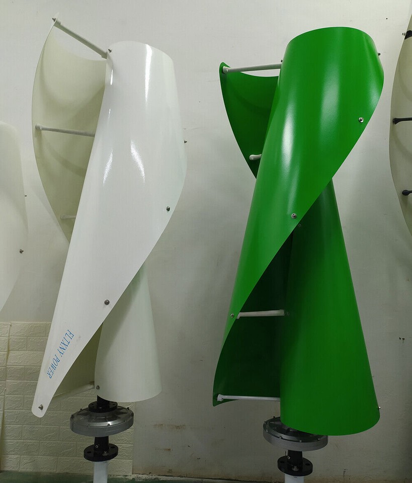 2000W Wind Turbine Generator 24V 48V 96V Helix Maglev Silent Vertical ...