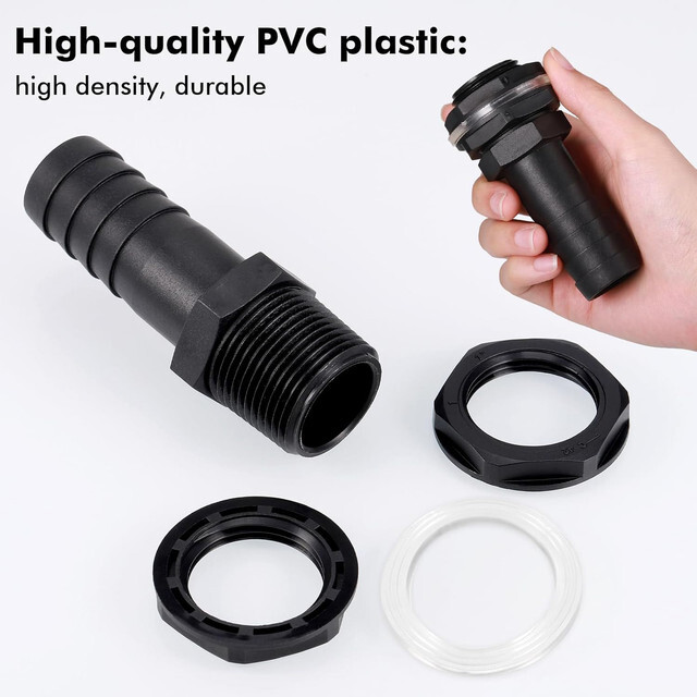 2X Garden Water Tank Overflow Vent 25mm Water Butt Barbed Linking Pipe ...