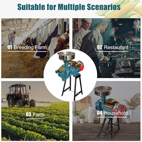 3000W 110V Grain Mills Electric Grain Grinder Corn Wheat Flour Mill W ...