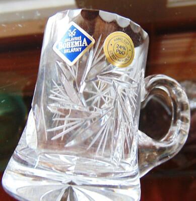Bohemia Crystalex Miniature Crystal Mug Shot Glass/Toothpick Bohemia Crystalex Miniature Crystal Mug Shot Glass/Toothpick