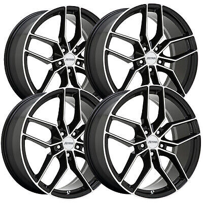 (Set of 4) Petrol P5C 18x8 5x4.5" +40mm Black/Machined Wheels Rims 18 ...
