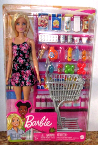 Barbie Shopping Time Doll Grocery Cart Playset GTK94/NEW/MINT | eBay