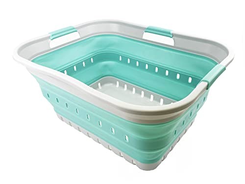 SAMMART 42L (11 gallon) Collapsible Plastic Laundry Basket - Foldable ...