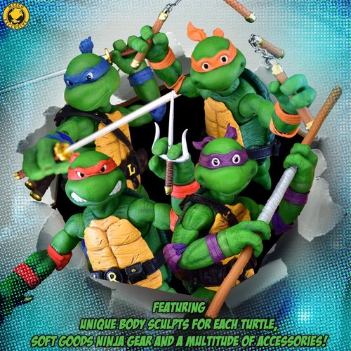 Mezco One:12 Teenage Mutant Ninja Turtles TMNT 1986 Cartoon Collectible ...