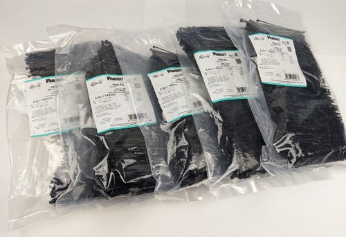5K Panduit PLT1.5M-M0 Cable Ties 5.6" 18LB Black Nylon Pan-Ty Weather ...