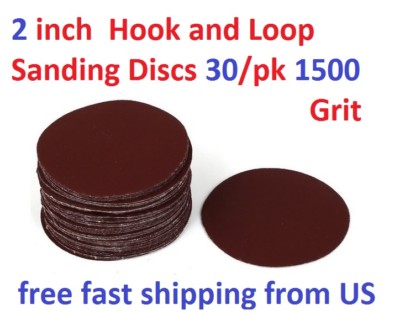 2 inch Hook and Loop Sanding Discs 30/pk 1500 Grit | eBay
