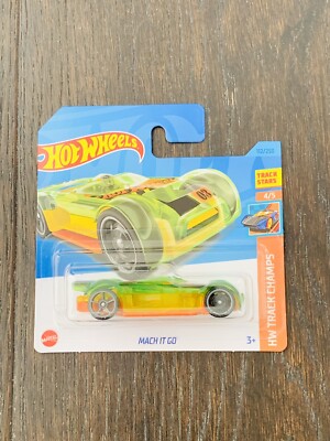 2023 HOT WHEELS #112 - Mach It Go (Green #4 HW Track Champs - Short ...