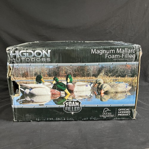 HIGDON DUCK DECOYS NEW FOAM FILLED FLOCKED HEAD MALLARD 1/2 DOZEN ...