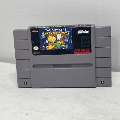 The Simpsons: Bart's Nightmare SNES Super Nintendo - Tested 21481601036 ...