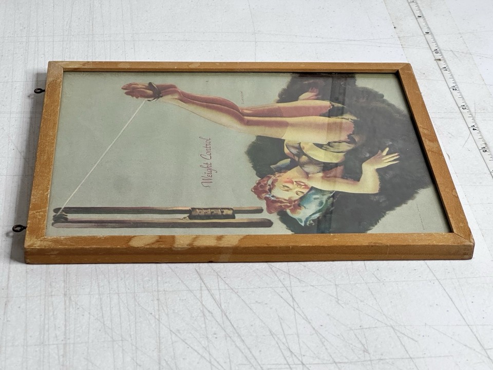 Vtg 1940s Gil Elvgren Pin-Up Lithograph "Weight Control" Louis F Dow Co ...