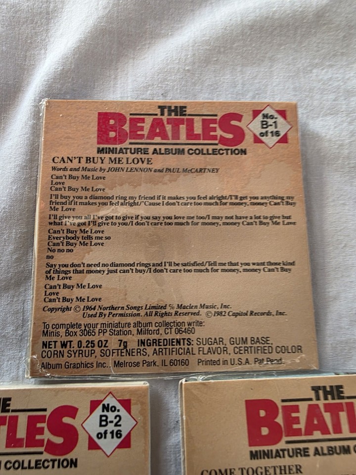 The Beatles Bubble Gum Records Miniature Album Collection of 16 ...