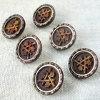1/2" Antique Set of 6 Ivoroid Brass Buttons | eBay