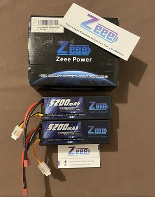 2pk Zeee Power 11.1V 80C 5200mAh 57.72wh Batteries for RC NEW OPEN BOX ...