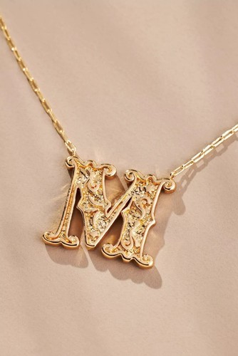 Western Monogram Anthropologie Lettered Necklace | eBay UK