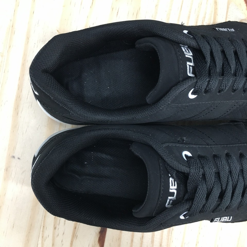 FUBU Shoes Mens 9 Kole II Memory Foam Athletic Low Sneakers Black Faux ...