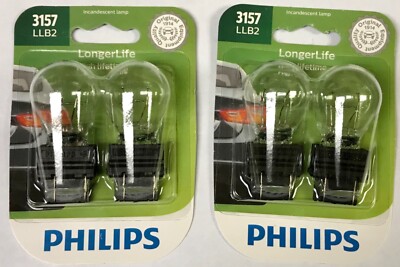 LOT OF (4) PHILIPS 3157 LLB2 12.8v Automobile Lamp Bulb 3157LL 9D | eBay
