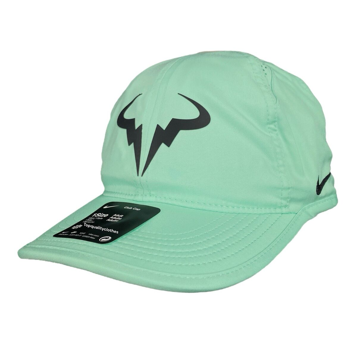 Nike Rafa Nadal Bull Adjustable Tennis Club Cap Green Glow Black FB5601 ...