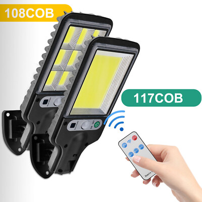 Solar Street Light 3-Modes Human Sensor Remote Control Street Light ...