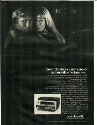 1969 Sony Car Stereo Vintage Print Ad A New Concept In Automobile ...