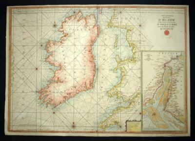 Exceptional map Gégraphique Ireland Irish, D'Scotland And West OF ...