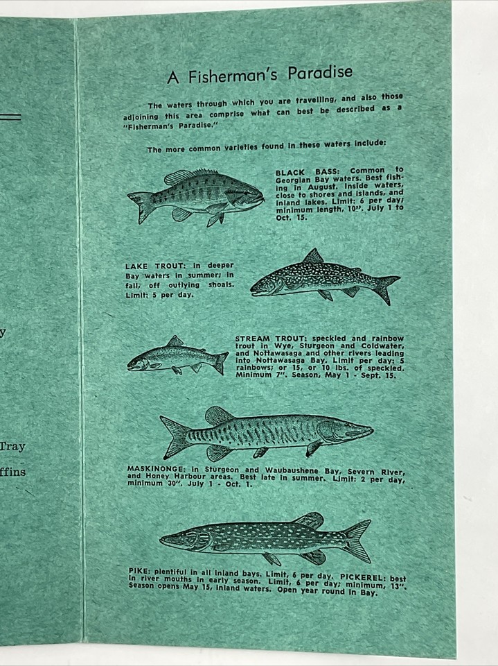 1950s Midland, Ontario Canada M.S. Midland City Cruise Restaurant Fish ...