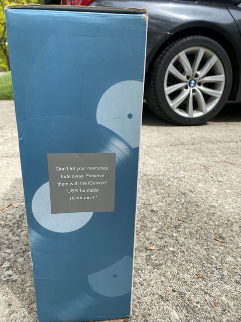 Brookstone iConvert USB Turntable Vinyl Records to Computer Digital for ...