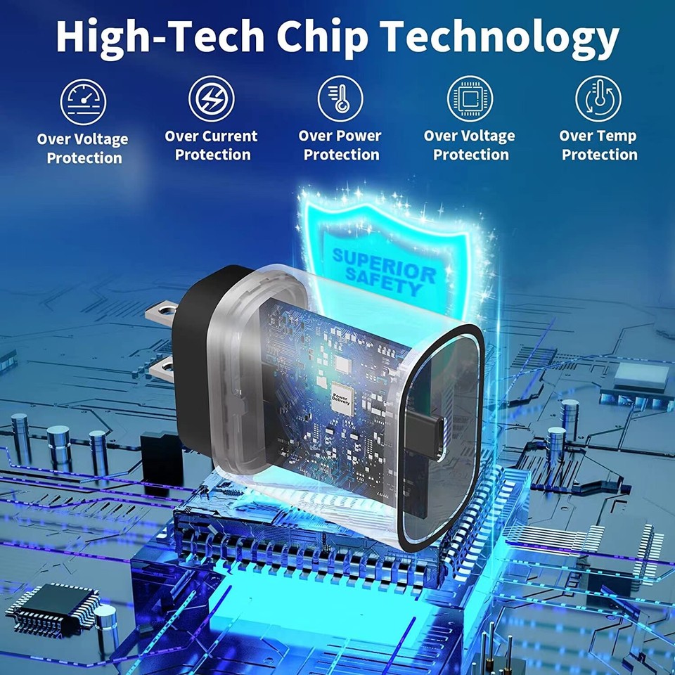 25W USB Super Fast Charging Power Adapter PD Type C Charge Block Lot ...