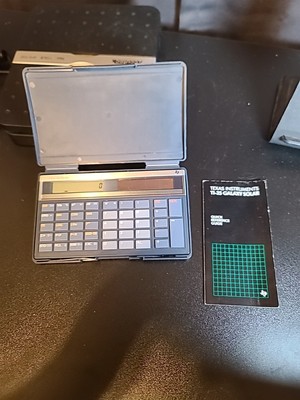 Vintage Texas Instruments TI-35 GALAXY Solar Calculator w/ Guide Brook ...