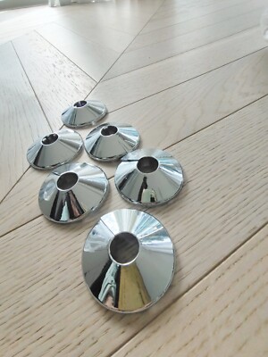 pipe covers 15mm radiator pipe collars chrome plastics x 2 | eBay UK
