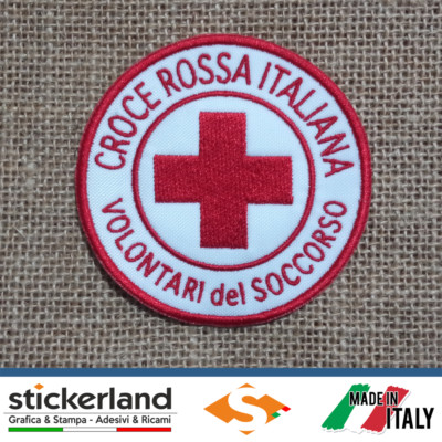 Toppa Patch Croce Rossa Italiana CRI - Volontari del Soccorso - Toppe ...