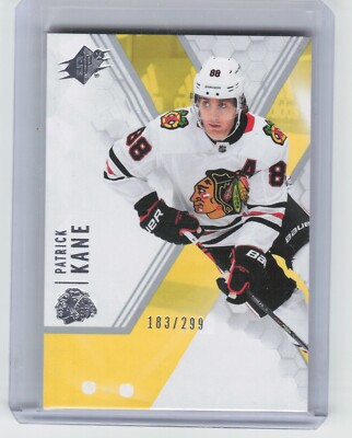 2021-22 Upper Deck SPX Patrick Kane #88 Yellow Parallel /299 Blackhawks ...