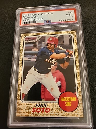 2017 Topps Heritage Minor League Edition Juan Soto #52 PSA 9 MINT | eBay