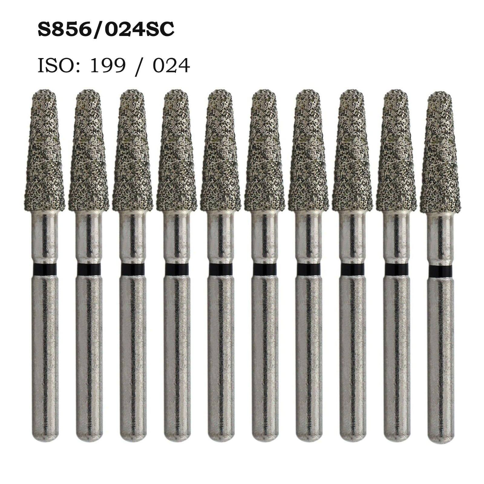 Multi-Use Diamond Burs Round End Taper FG Short Shank S856/024SC Super ...