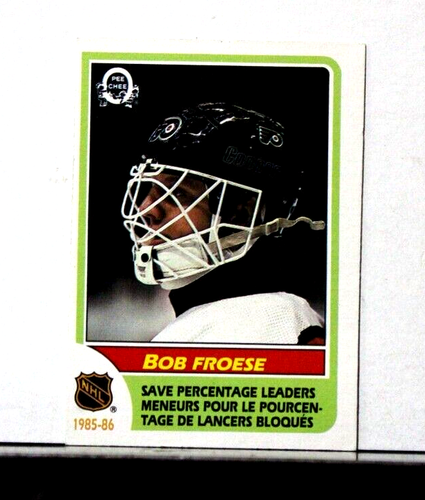 1986/87 O-PEE-CHEE NHL HOCKEY CARD #264 BOB FROESE SAVE % LEADER | eBay