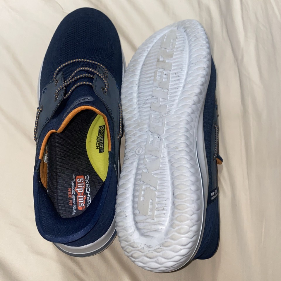 Skechers Delson 3.0 Roth Slip Ins Shoes Sneaker Men's Size13 Navy Blue ...