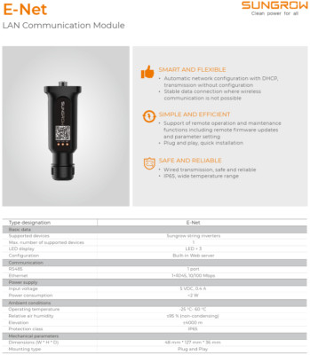 Sungrow WiFi Dongle, WLAN or Ethernet Communication Module (WiNet-S) | eBay