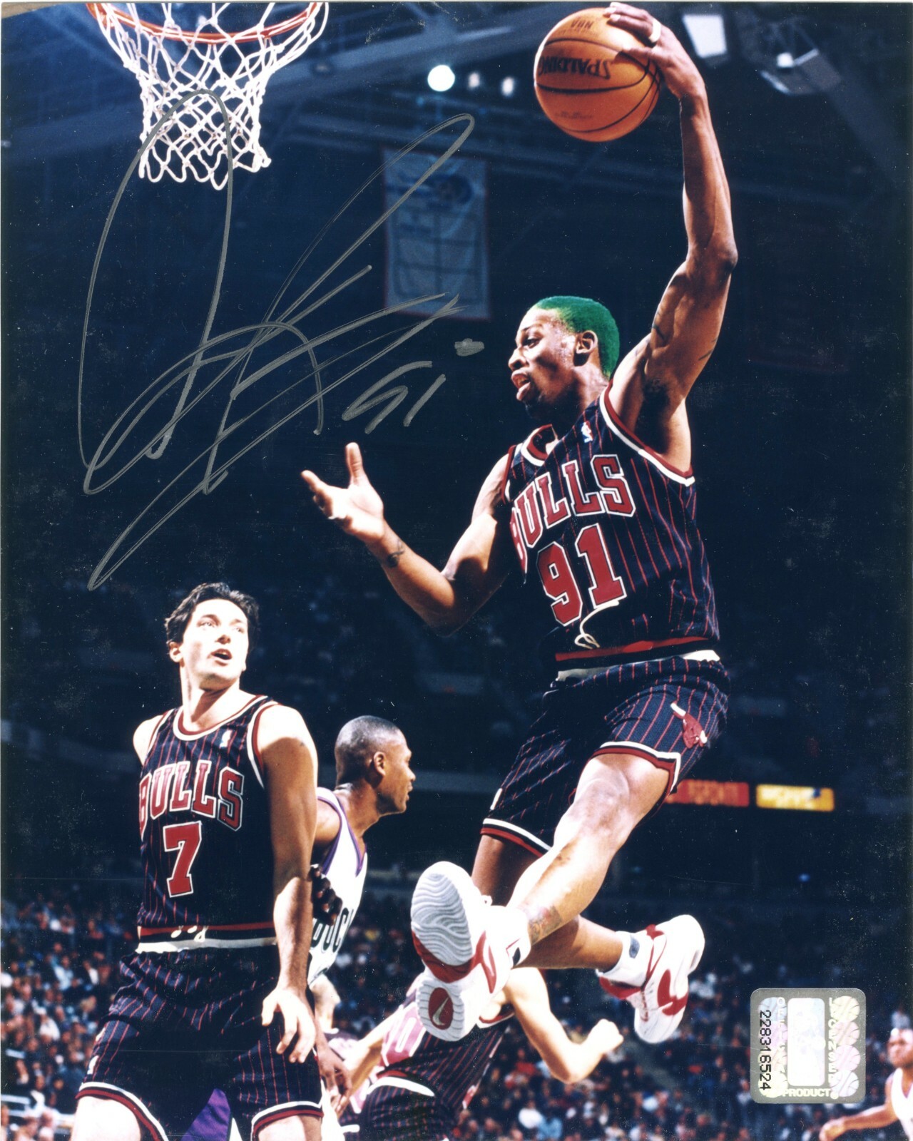 DENNIS RODMAN GREEN HAIR AUTOGRAPHED 8 X 10 PHOTO | eBay