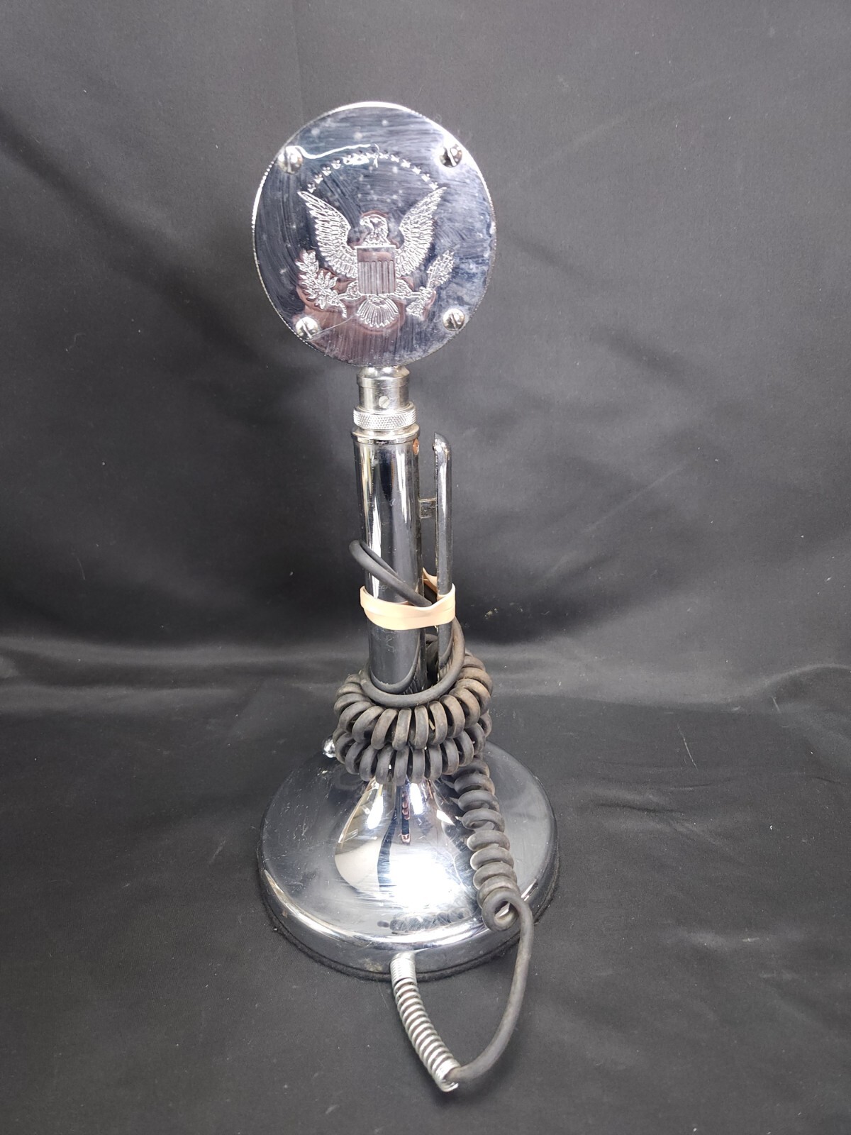 Astatic D-104 D104 Amplified Silver Eagle desk stand All Chrome L7542 ...